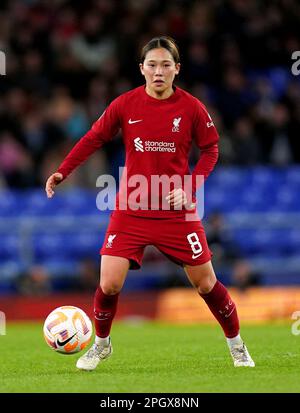 Liverpool's Fuka Nagano during the Barclays Women's Super League match ...