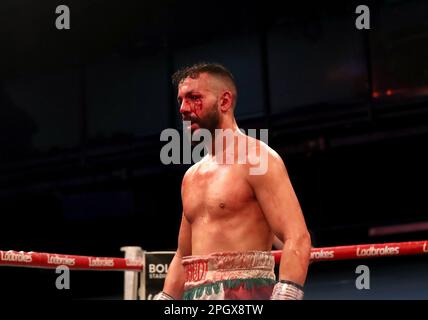 Boxing, Denis Radovan in his corner, cut over eye treatment, MHP-Arena ...
