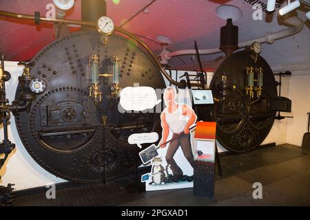Victorian coal powered boilers in the Engine Rooms of Tower Bridge ...