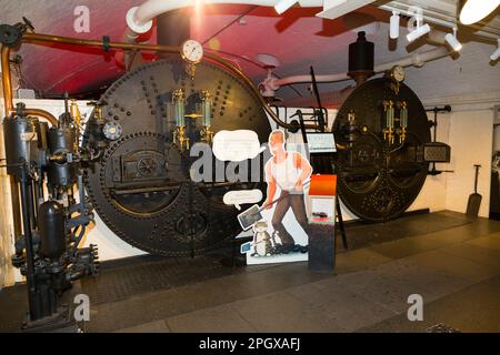 Victorian coal powered boilers in the Engine Rooms of Tower Bridge ...