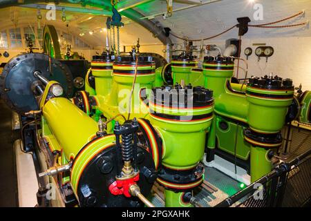 Tower Bridge engine room pump in London UK Stock Photo - Alamy