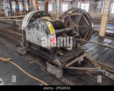 General view of the ropewalk with the forming machine inside the ...