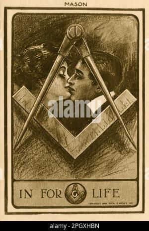 Masonic Postcard. Are you a Mason Stock Photo - Alamy