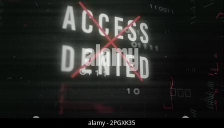 Image of access denied text and data processing against computer server room Stock Photo - Alamy