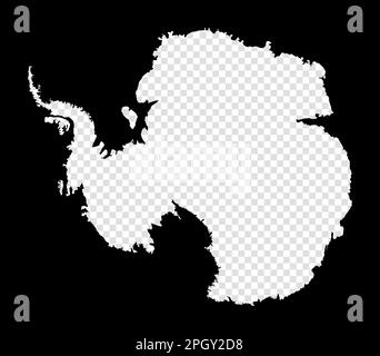 Antarctica map. Just a simple border map. Shape of the continent. Flat ...