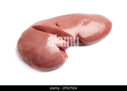 Fresh raw pork kidney on white background, top view Stock Photo - Alamy