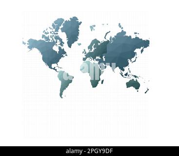 World map illustration. Mercator projection. Unique vector illustration Stock Vector Image & Art ...