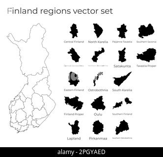 Finland map collection. Borders of Finland for your infographic ...