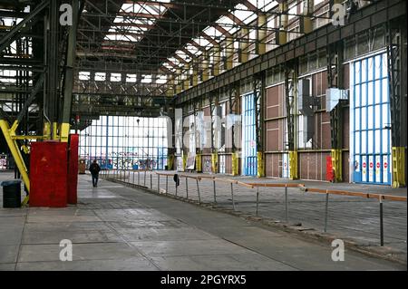 Shipyard hall NDSM Plein, Amsterdam, Netherlands Stock Photo - Alamy