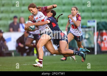 Ellie Draper of the Queensland Reds in action during the Super W Round ...