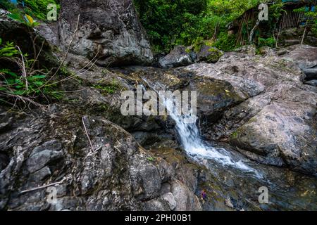 Beautiful Maribiina waterfalls at Bato, Catanduanes, Philippines Stock ...