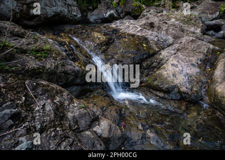 Beautiful Maribiina waterfalls at Bato, Catanduanes, Philippines Stock ...