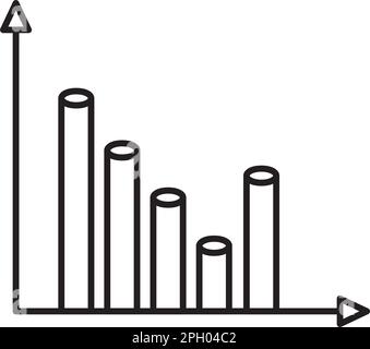 Project management bar graph vector icon illustration Stock Vector ...