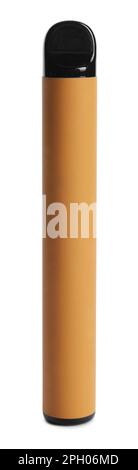 Orange disposable electronic cigarette isolated on a white background ...