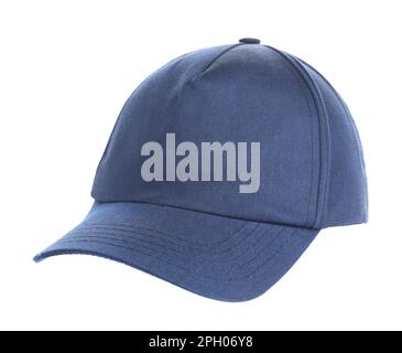 Blue baseball cap isolated on white background; perspective view Stock ...