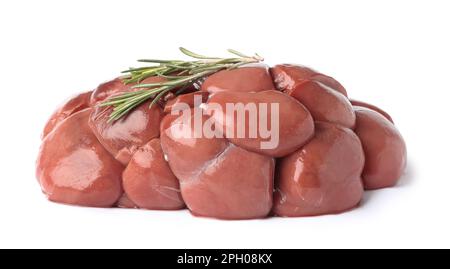 Fresh raw kidney meat with rosemary isolated on white Stock Photo - Alamy