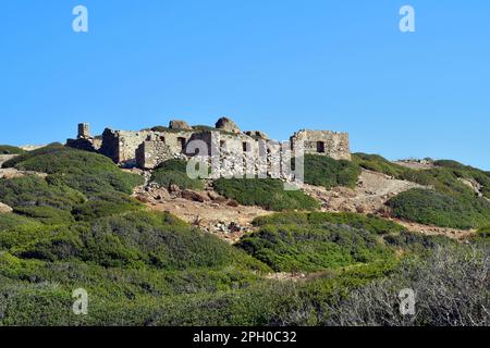 Greece, ruins of ancient Itanos located in the north-east of Crete ...