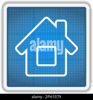 Blueprint House Icon, vector eps10 illustration Stock Vector Image ...