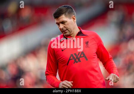 Ex-Liverpool Steven Gerrard before the Legends match at Anfield ...