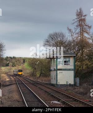 Chapel en le Frith, Signal Box and Semaphores Stock Photo - Alamy