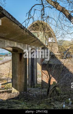 The derelict boiler house in Brynmawr, Wales, all that remains of the ...