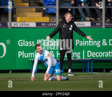 Pete Wild manager of Barrow AFC during the Sky Bet League 2 match ...
