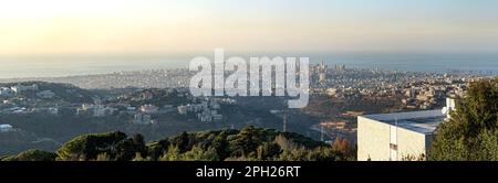 Beirut viewed from a mountain top, Lebanon Stock Photo - Alamy