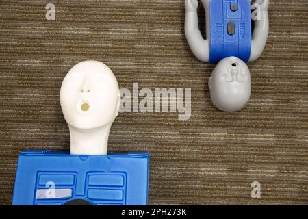 CPR training class by security guard in office Stock Photo - Alamy