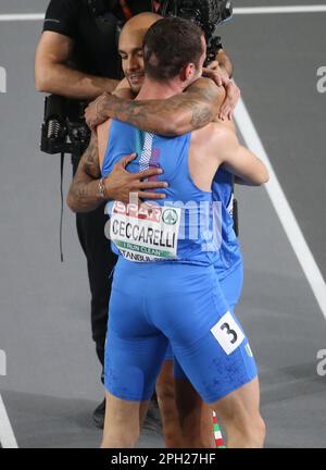 Samuele Ceccarelli and Lamont Marcell Jacobs of Italy, Final 60m Men ...