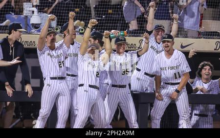 March 24, 2023: University of Miami freshman Blake Cyr (4) hits ball to ...