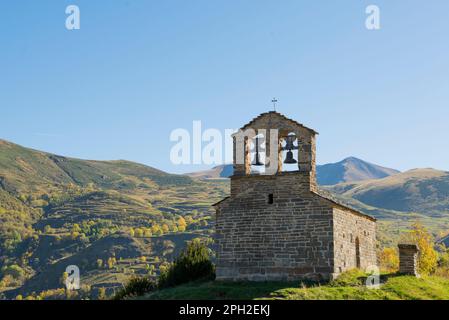 Romanesque hermitage of Sant Quirc de Durro, Vall de Boi. Catalonia ...