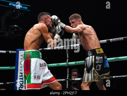 Michael Gomez Jr (left) and Levi Giles in the BBBofC English Super ...
