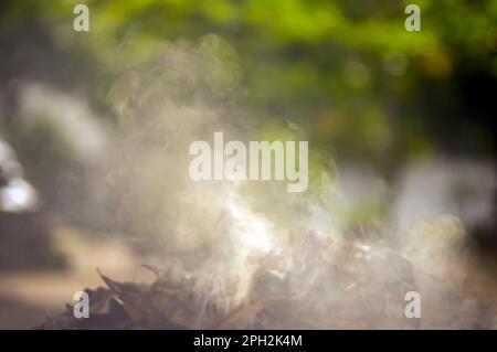 Defocused white bokeh smoke for background Stock Photo - Alamy