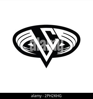 LC Logo monogram letter with slice style design template Stock Photo ...