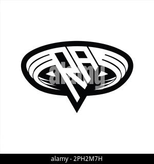 RA Logo monogram letter with triangle shape slice isolated outline ...