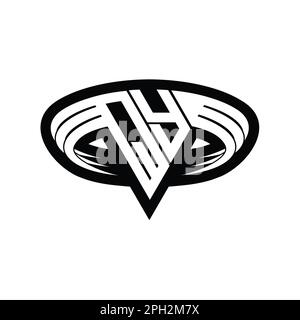 QY Logo monogram letter with triangle shape slice isolated outline ...