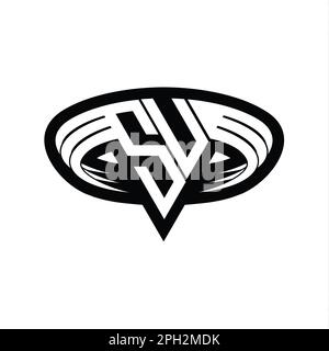 SU Logo monogram letter with triangle shape slice isolated outline ...
