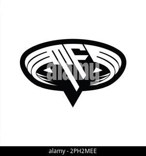 TF Logo monogram letter with slice style design template Stock Photo - Alamy