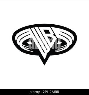 WB Logo monogram letter with slice style design template Stock Photo ...