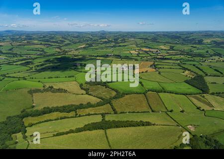 Aerial Views over Carmarthenshire, West Wales Stock Photo - Alamy