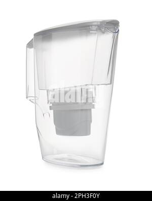 Empty water filter jug isolated on white Stock Photo - Alamy