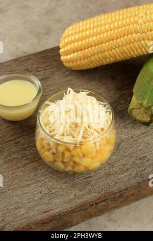 Jasuke (Jagung Susu Keju) is a traditional Indonesian snack, steamed ...