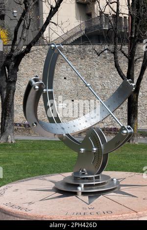 Modern Sundial in Bergamo Stock Photo - Alamy