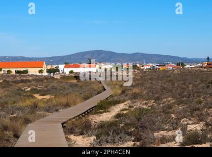Walking across the wonderful island of Culatra near Olhao Portugal ...