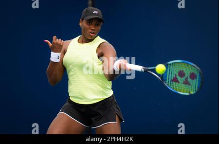 Taylor Townsend of the United States during the first round of the U.S ...