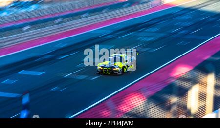 Dubai, UAE - 01.14.2023 - Racing cars on Dubai Autodrome circuit during ...