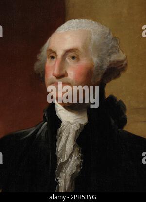 This 1797 painting by Gilbert Stuart of George Washington captures the ...