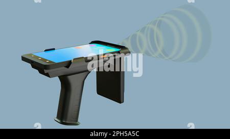 3D Handheld UHF RFID Scanner or RFID Gun scanner Stock Photo - Alamy