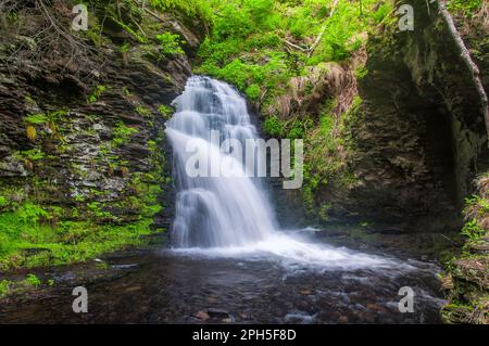 A large waterfaill within Bushkill falls in Lehman township ...