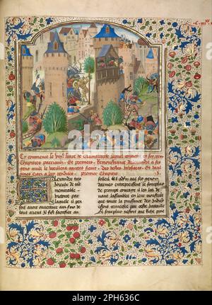 Alexander Fights in the Town of the Sudracae; Livre des fais d ...